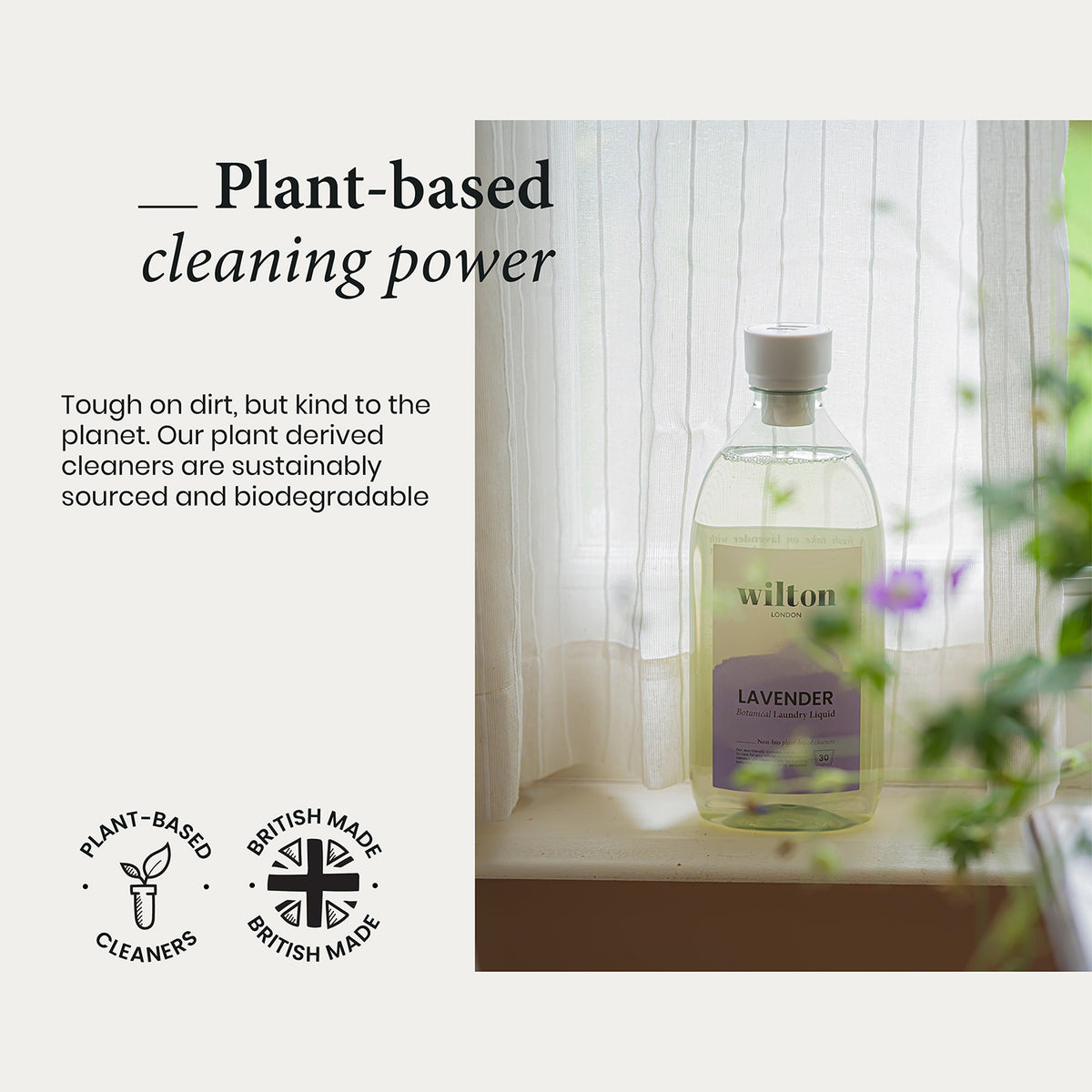Lavender Eco Laundry Liquid | Non-bio Laundry Detergent | Wilton London
